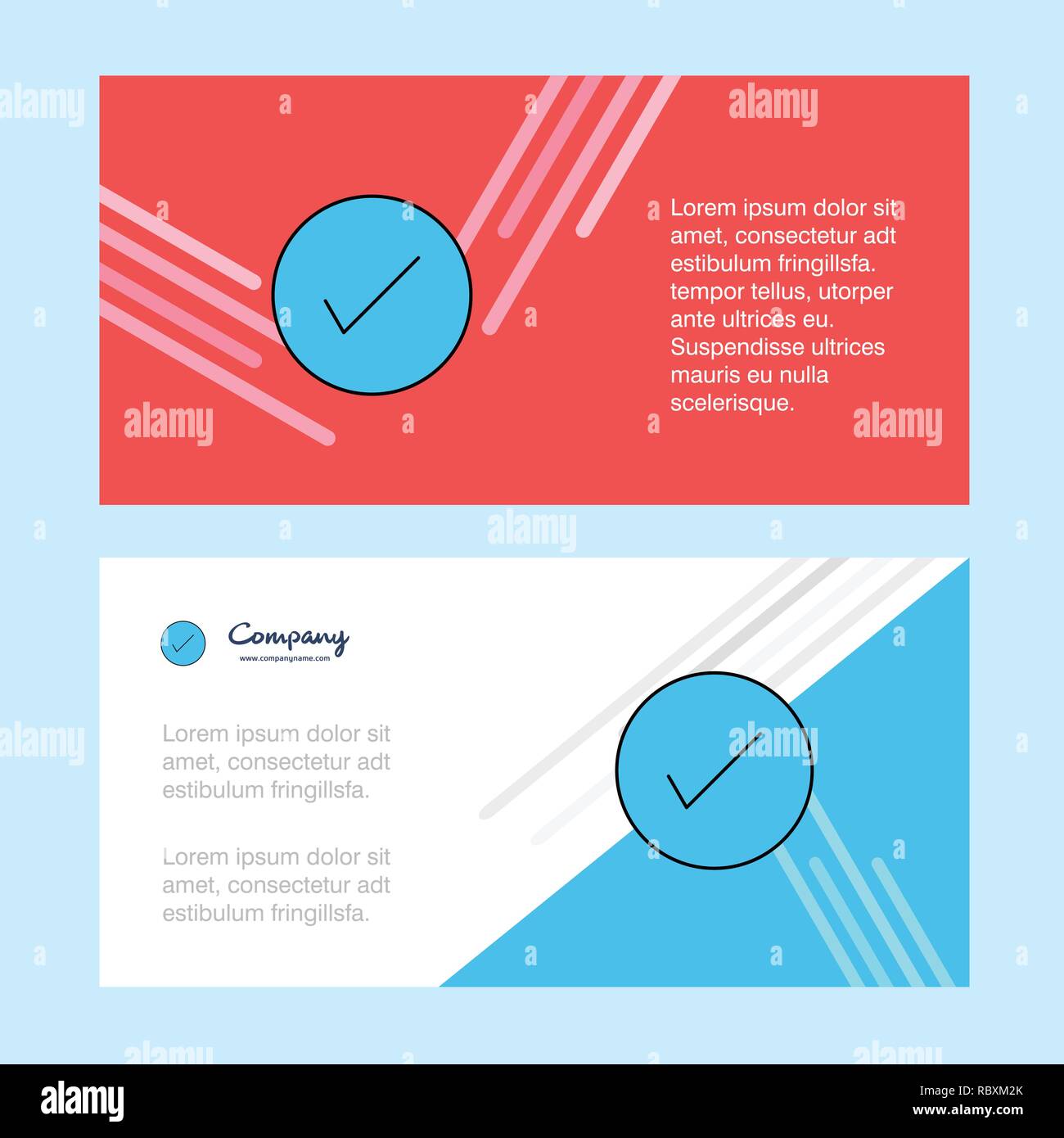 Tick abstract corporate business banner template, horizontal ...