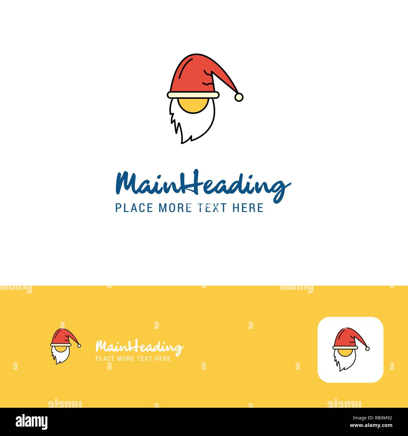 Creative Santa clause Logo Design. Flat color Logo place for Tagline ...