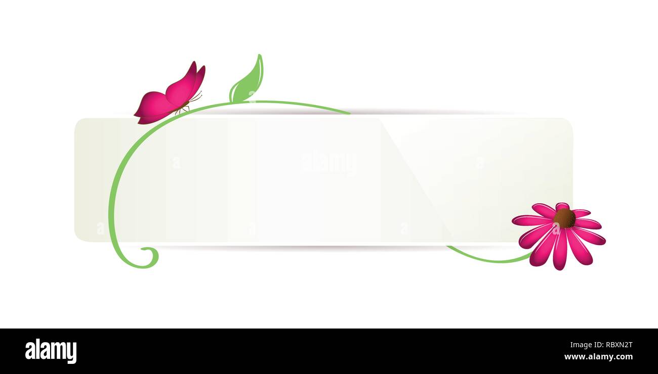 pink flower labels tags with copy space vector illustration EPS10 Stock ...