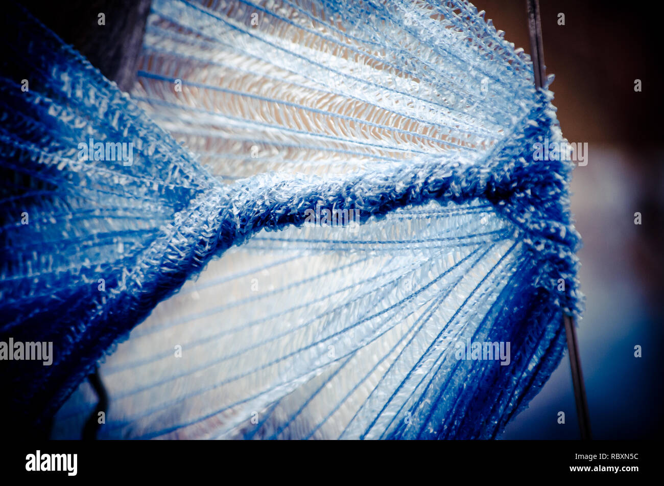 Blue mesh close-up Stock Photo - Alamy