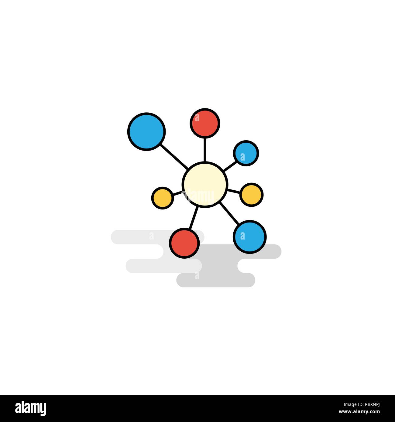Flat Network Icon. Vector Stock Vector Image & Art - Alamy