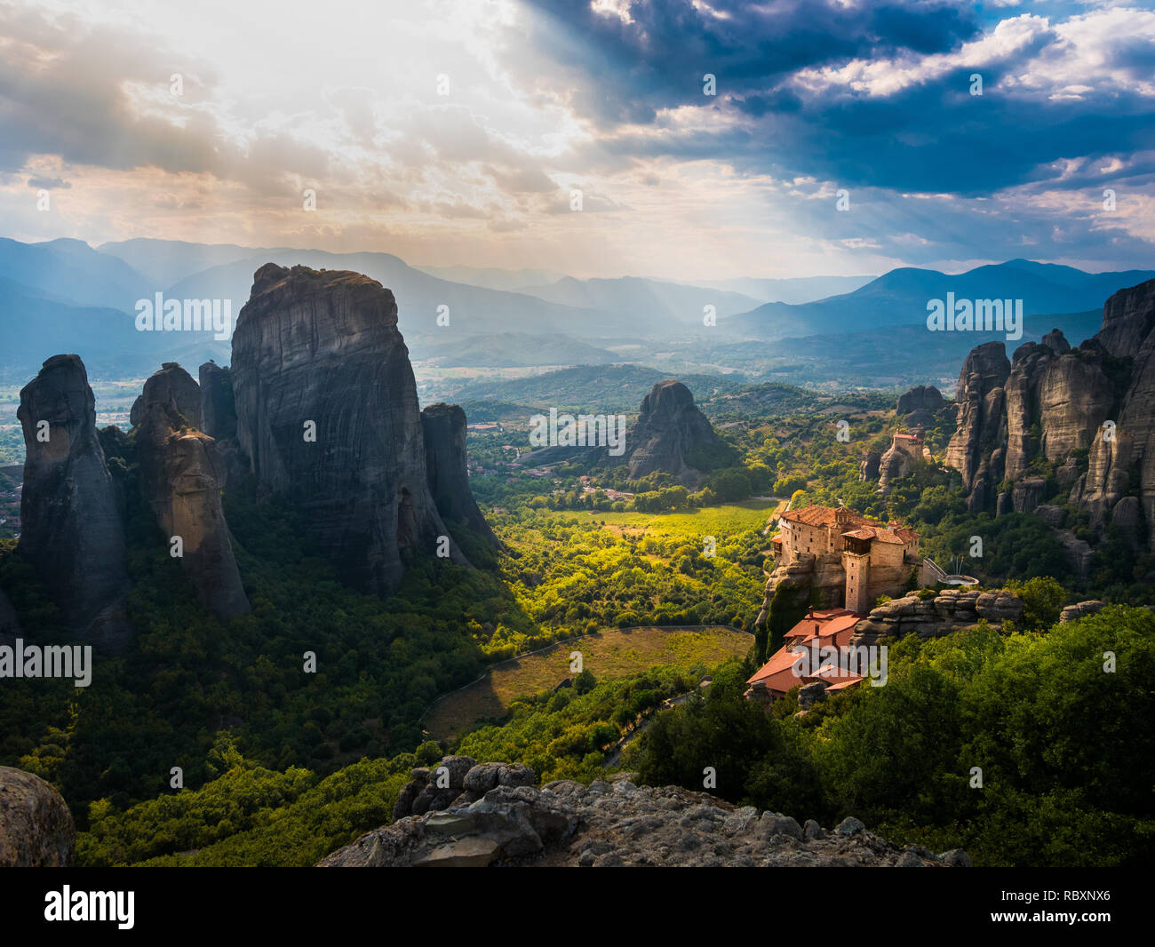 Meteora monasteries aerial view hi-res stock photography and images - Alamy