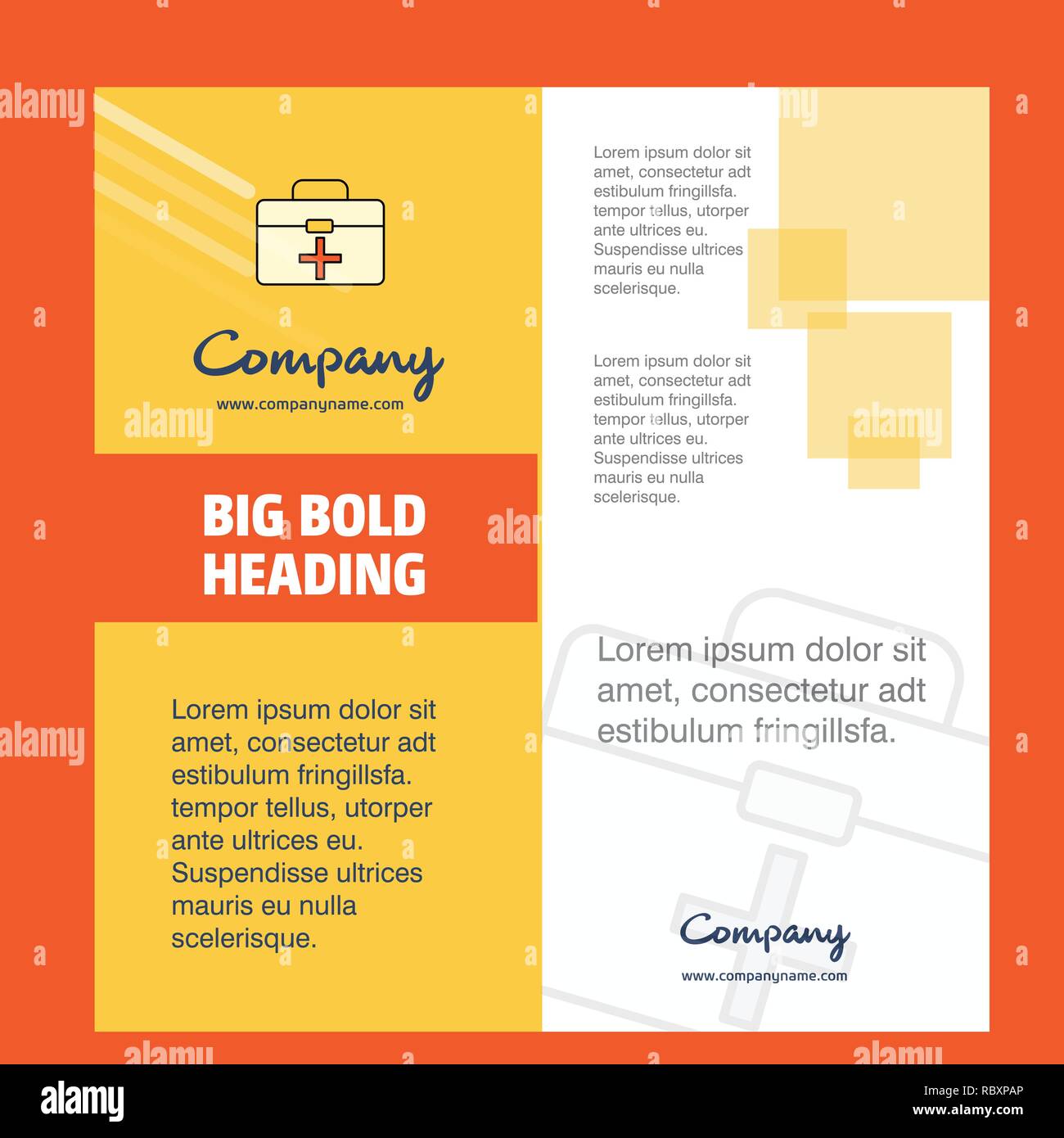First aid box Company Brochure Title Page Design. Company profile ...