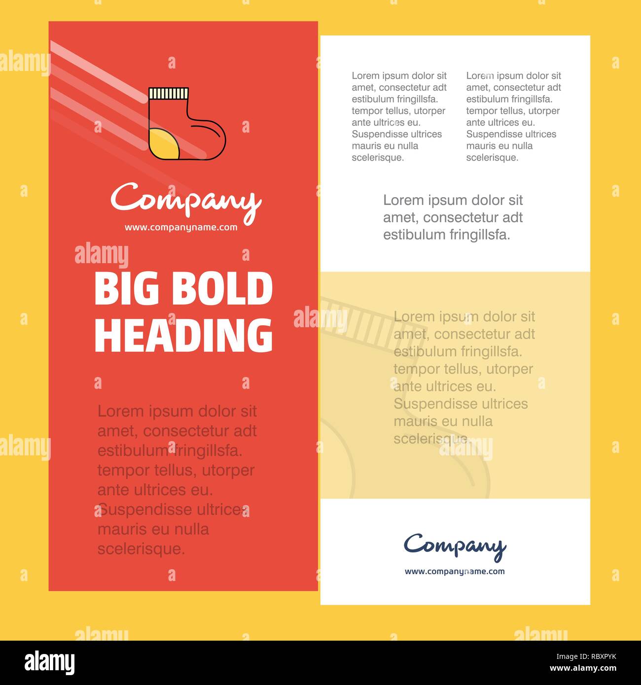 Socks Business Company Poster Template. with place for text and images ...