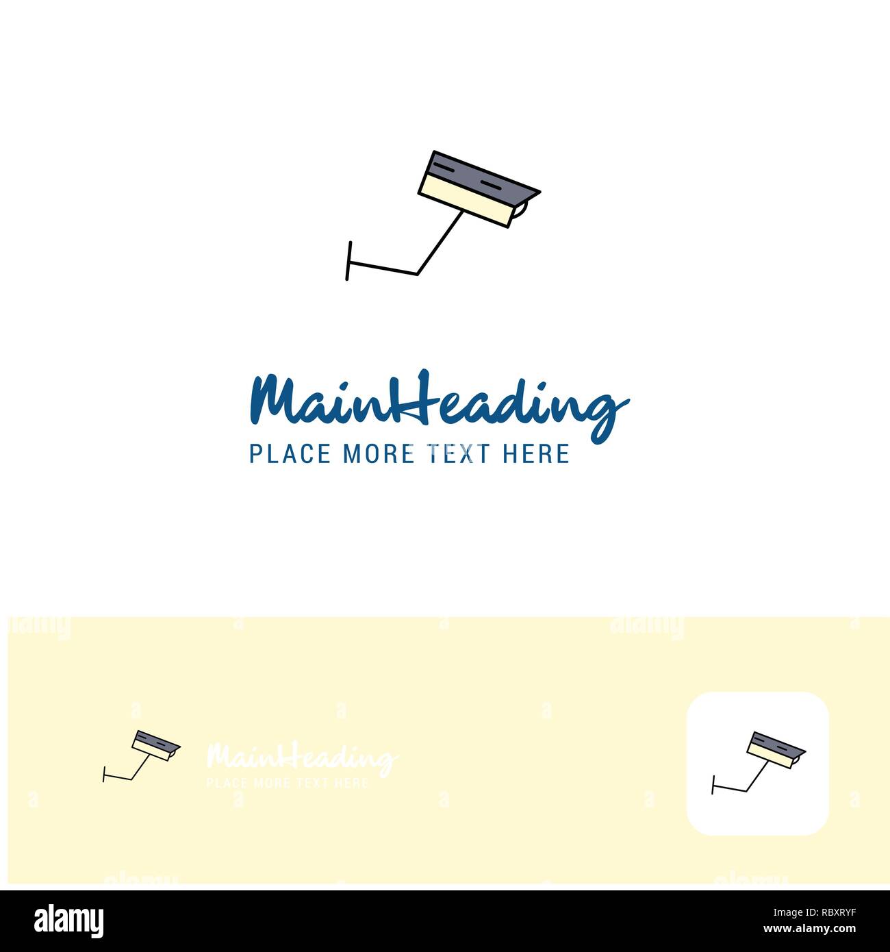 Creative CCTV Logo Design. Flat color Logo place for Tagline. Vector ...