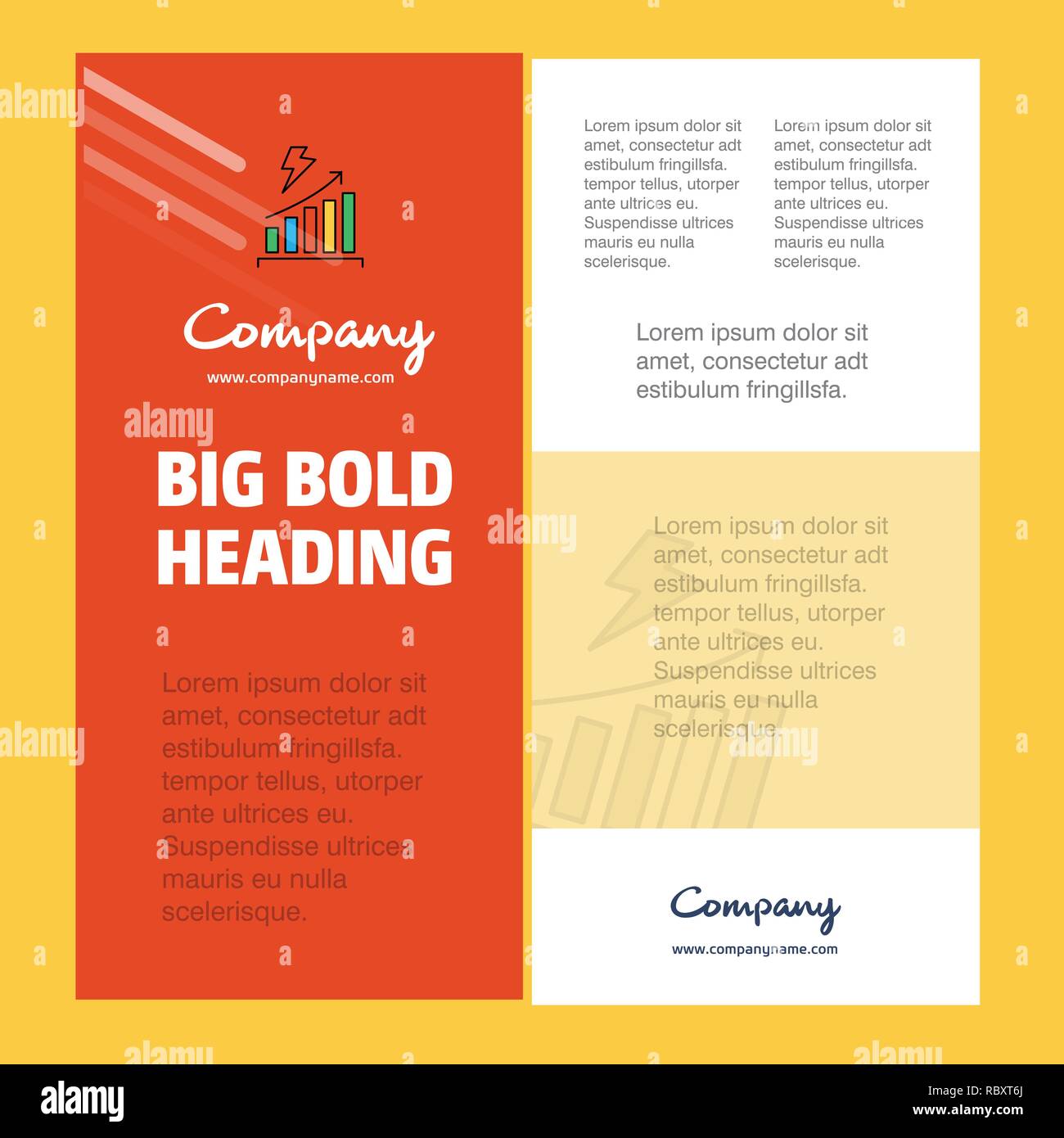 Graph rising Business Company Poster Template. with place for text and ...