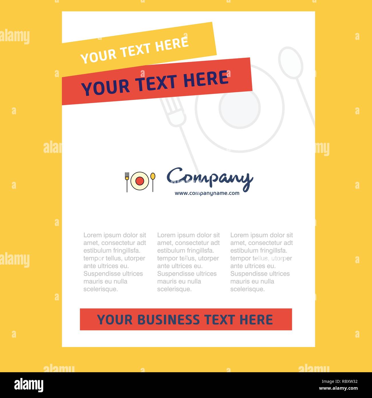 Food Title Page Design for Company profile ,annual report ...