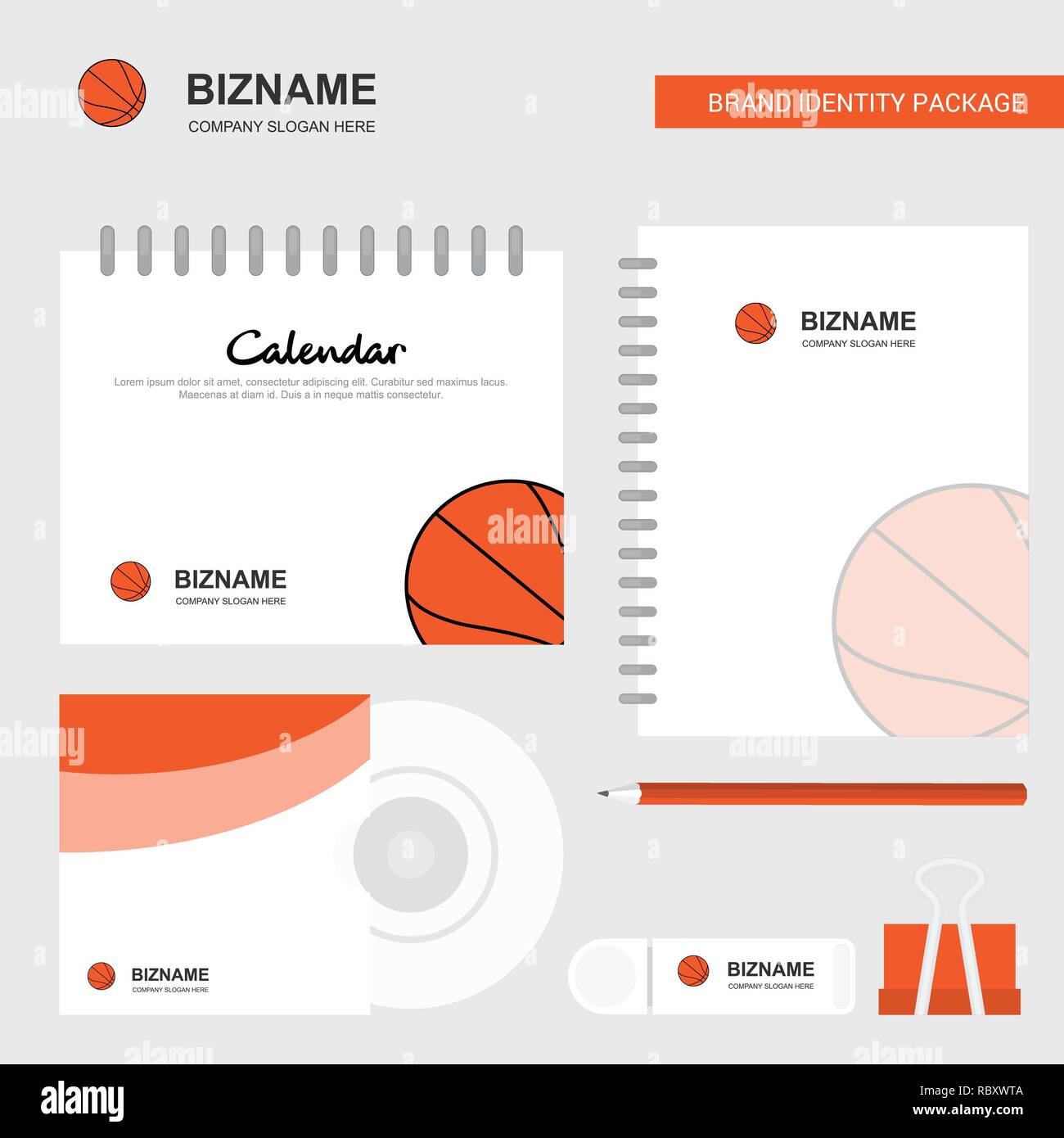 Basketball Logo, Calendar Template, CD Cover, Diary and USB Brand ...