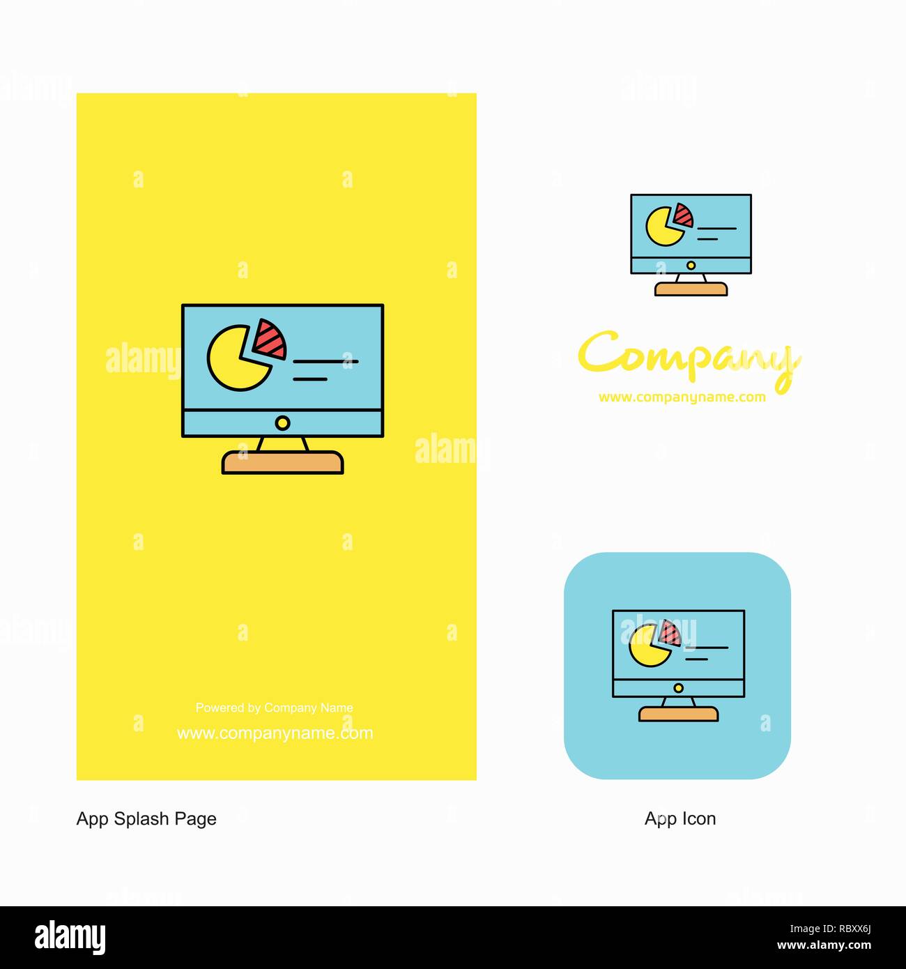 Computer presentation Company Logo App Icon and Splash Page Design ...