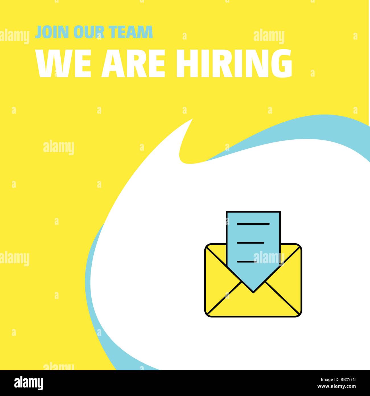Join Our Team. Busienss Company Message We Are Hiring Poster Callout Design. Vector background ...