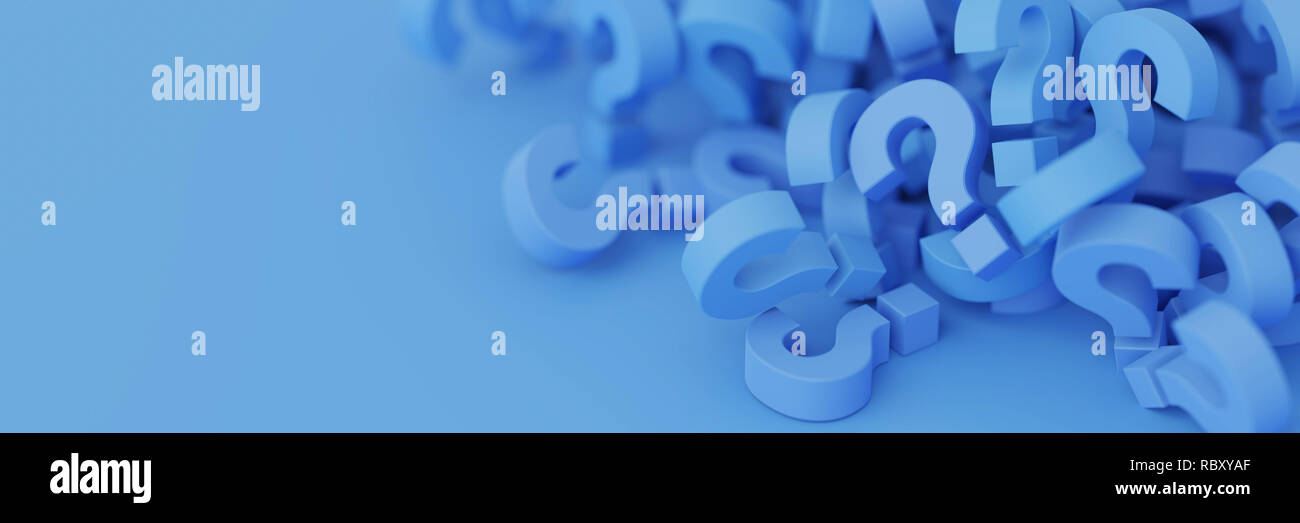 Infinite question marks, original 3d rendering Stock Photo - Alamy