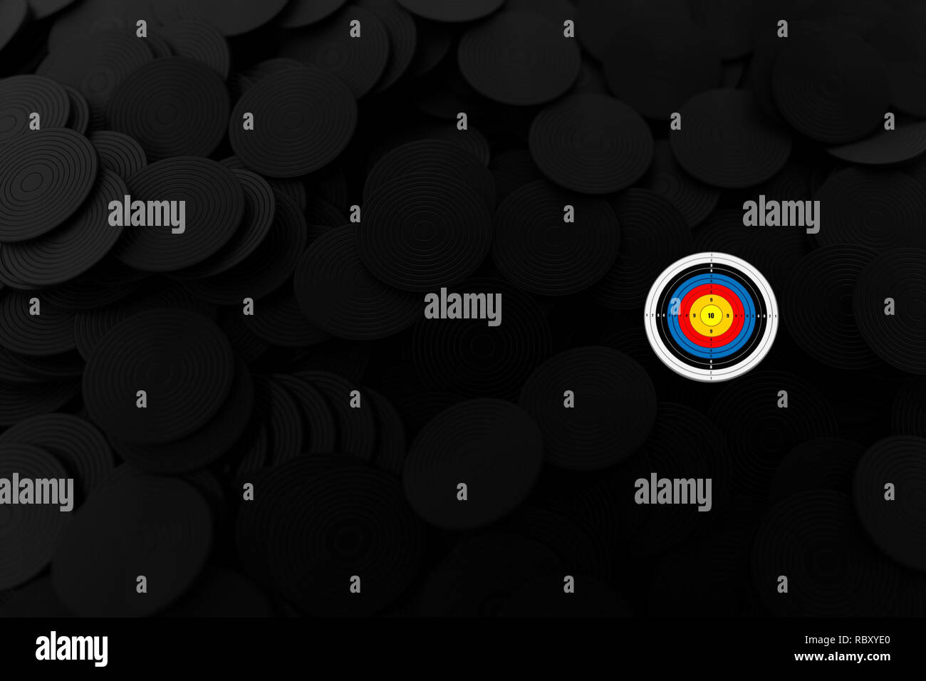 Infinite targets on a plane, business and challenge theme, original 3d ...