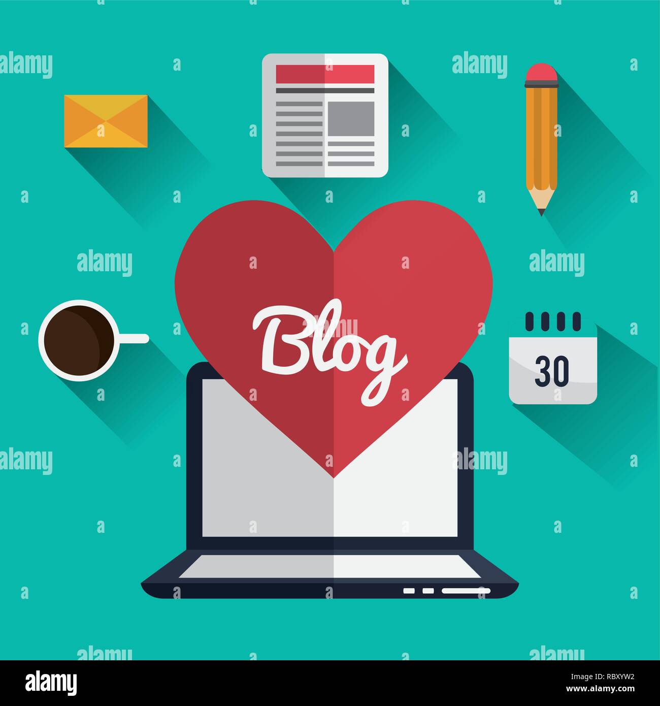 Blog icons design Stock Vector Image & Art - Alamy