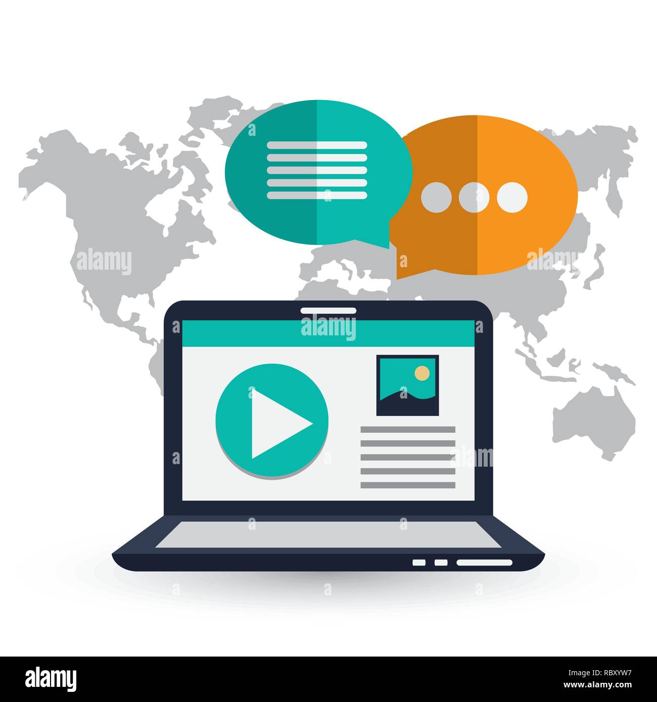 Blog icons design Stock Vector Image & Art - Alamy