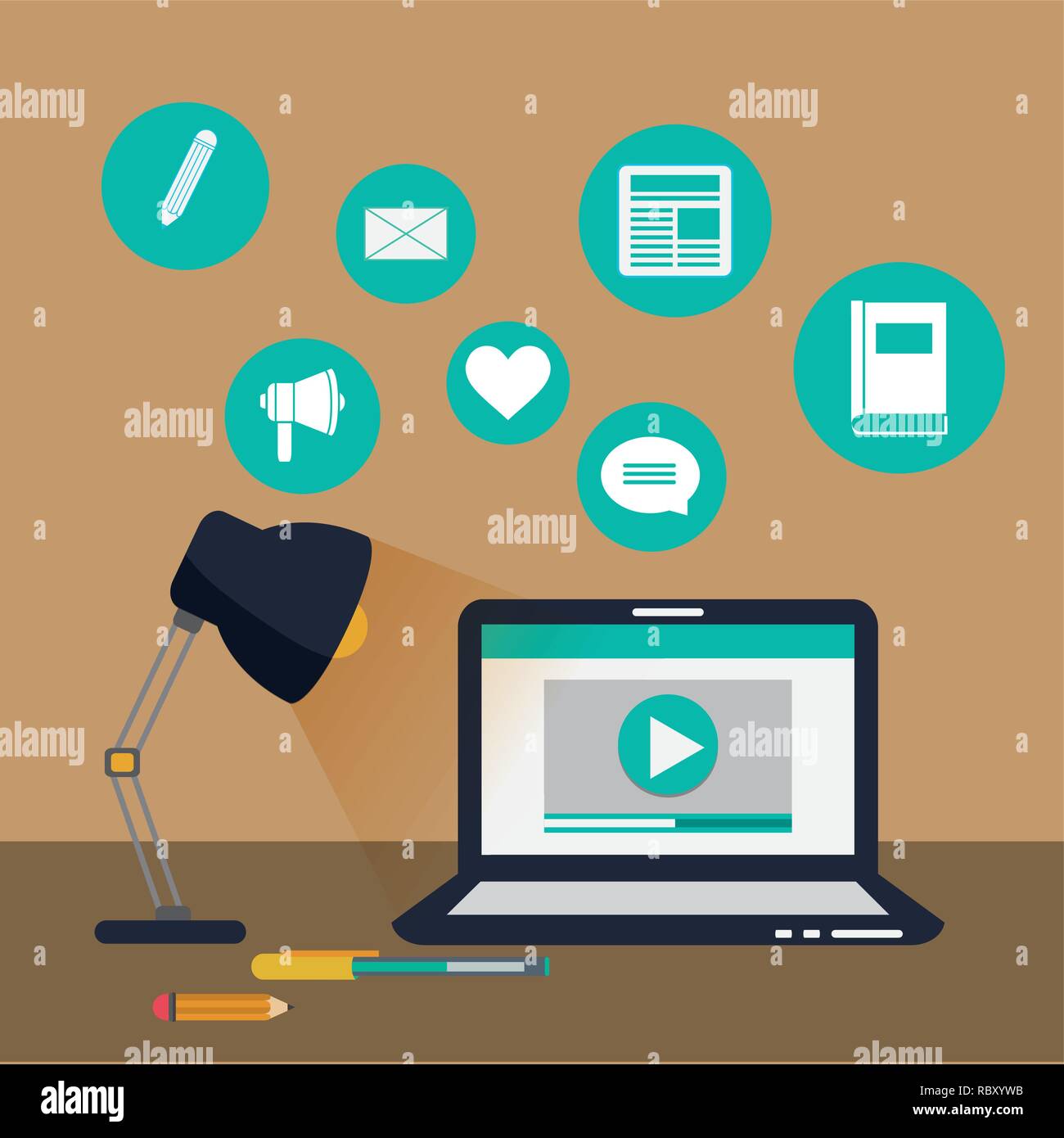 Blog icons design Stock Vector Image & Art - Alamy