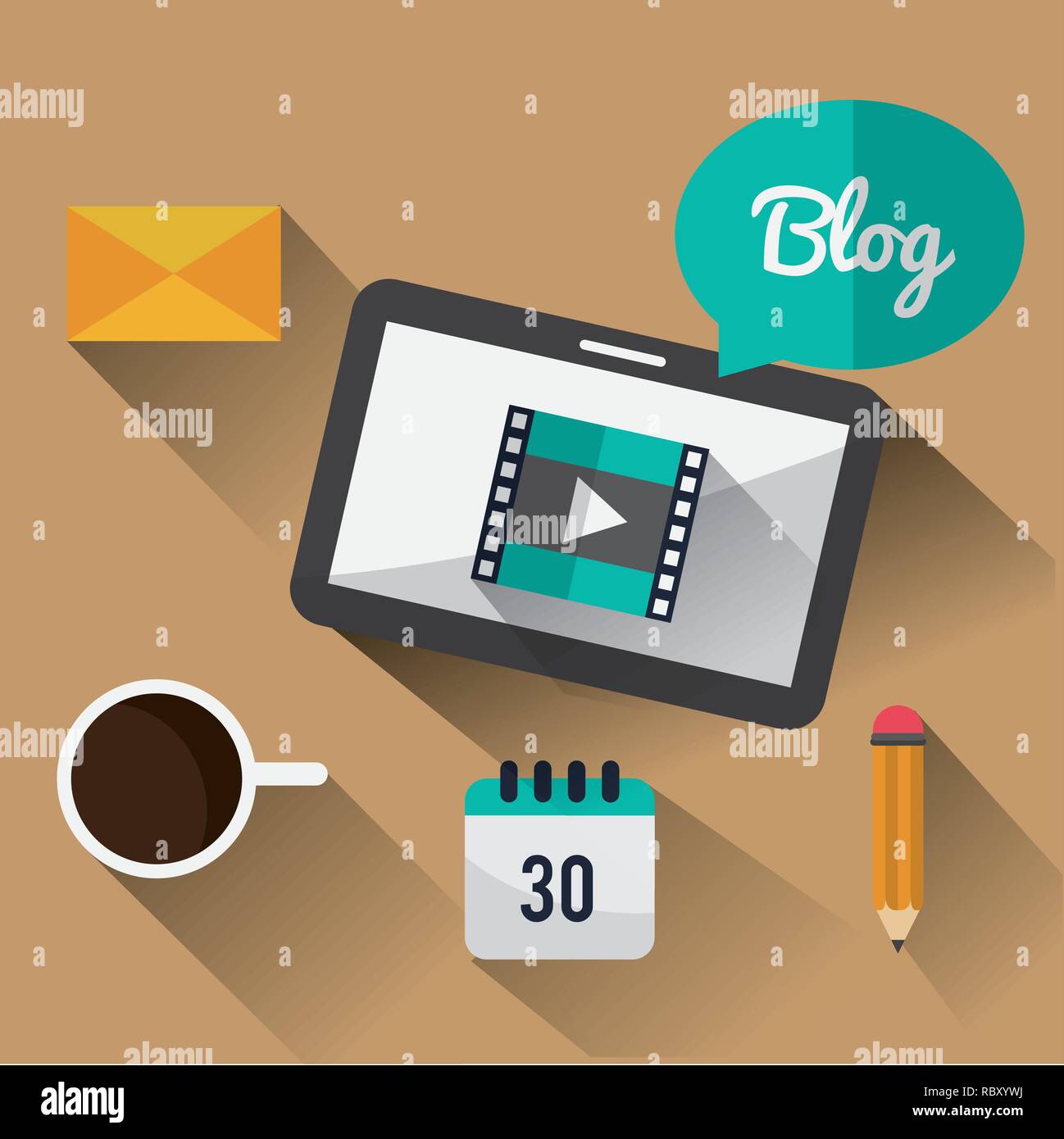 Blog icons design Stock Vector Image & Art - Alamy