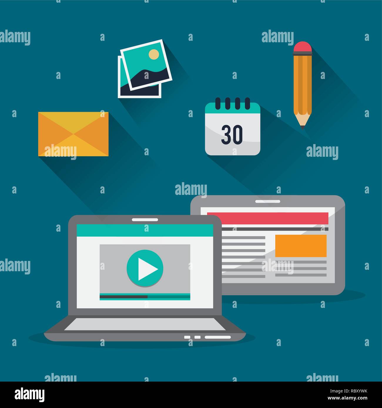 Blog icons design Stock Vector Image & Art - Alamy