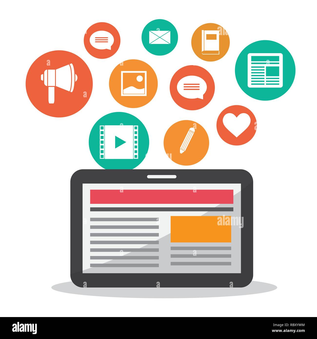 Blog icons design Stock Vector Image & Art - Alamy