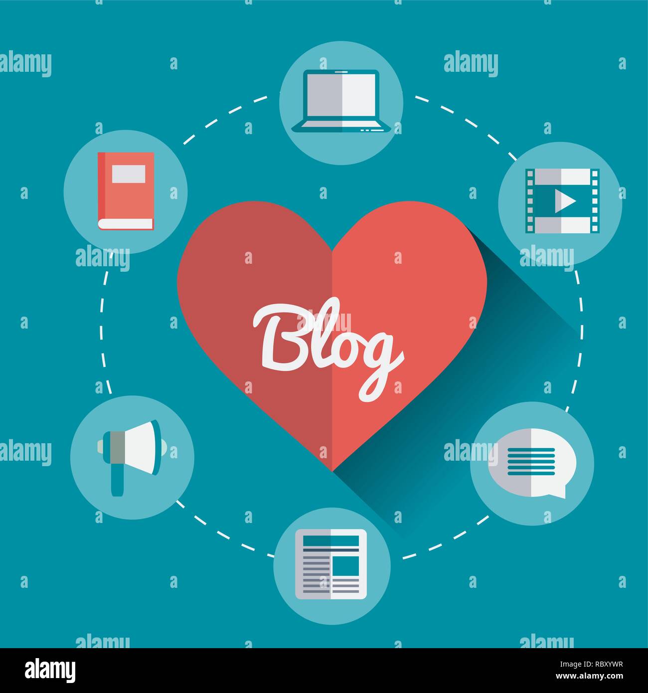 Blog icons design Stock Vector Image & Art - Alamy