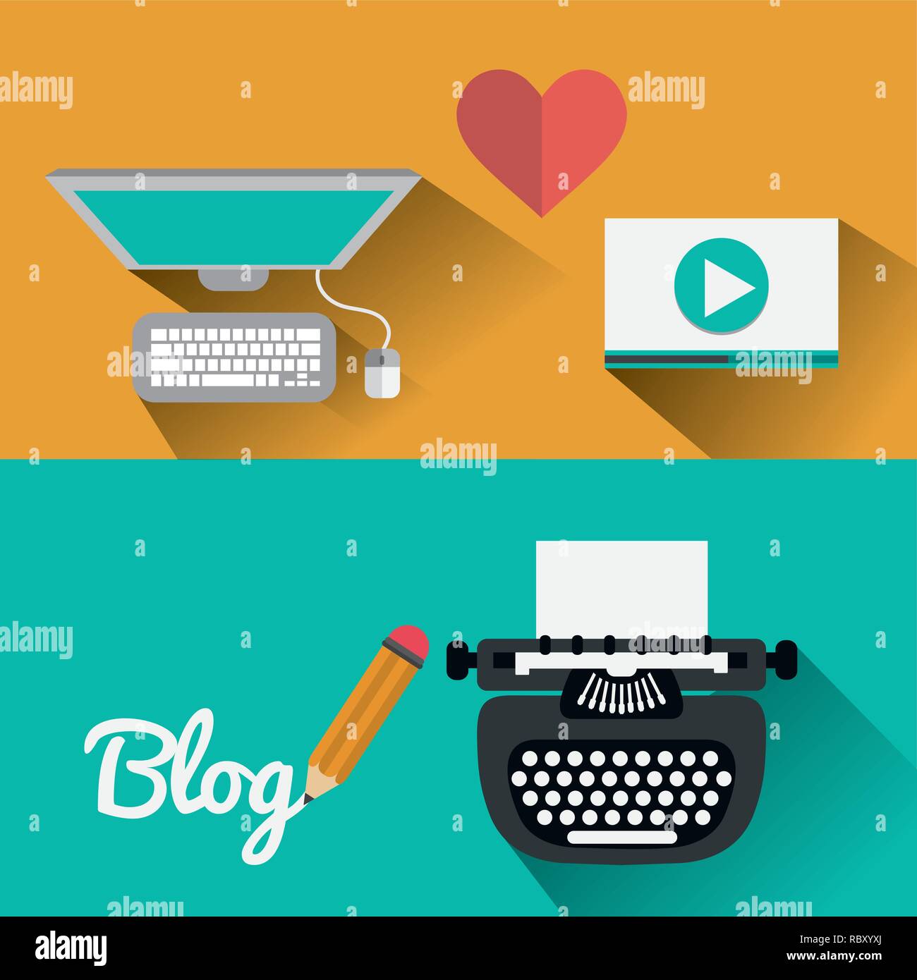 Blog icons design Stock Vector Image & Art - Alamy