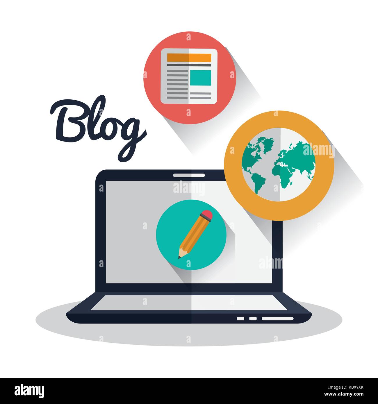 Blog icons design Stock Vector Image & Art - Alamy