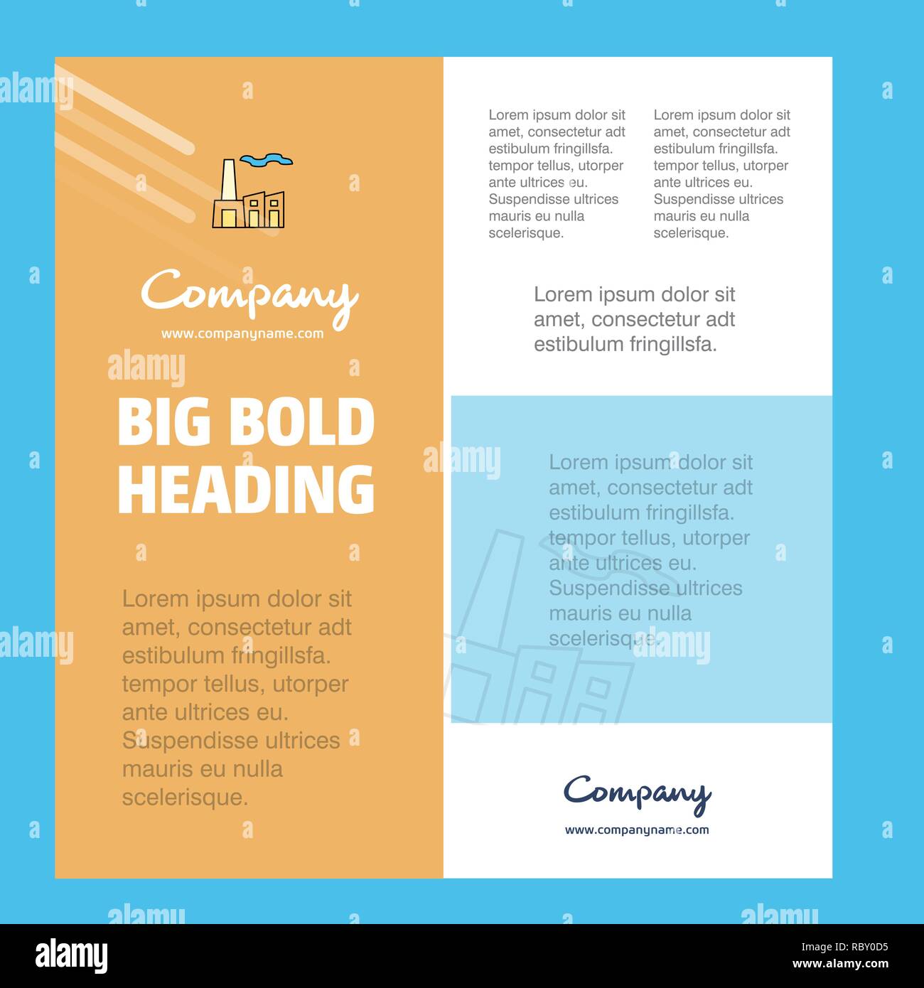 Industry Business Company Poster Template. with place for text and ...