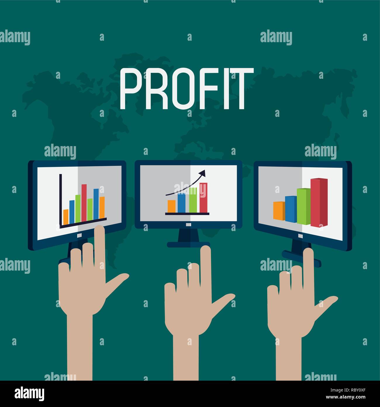 Profit graphics, vector illustration Stock Vector Image & Art - Alamy