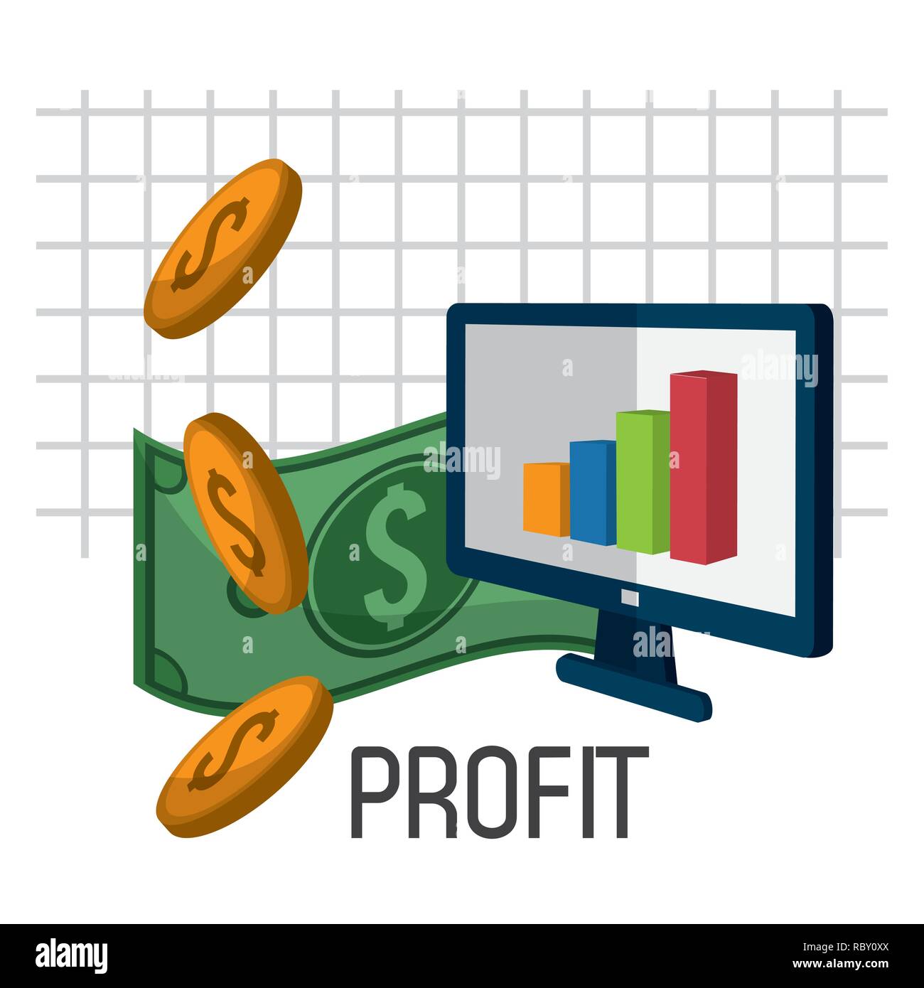 Profit graphics, vector illustration Stock Vector Image & Art - Alamy