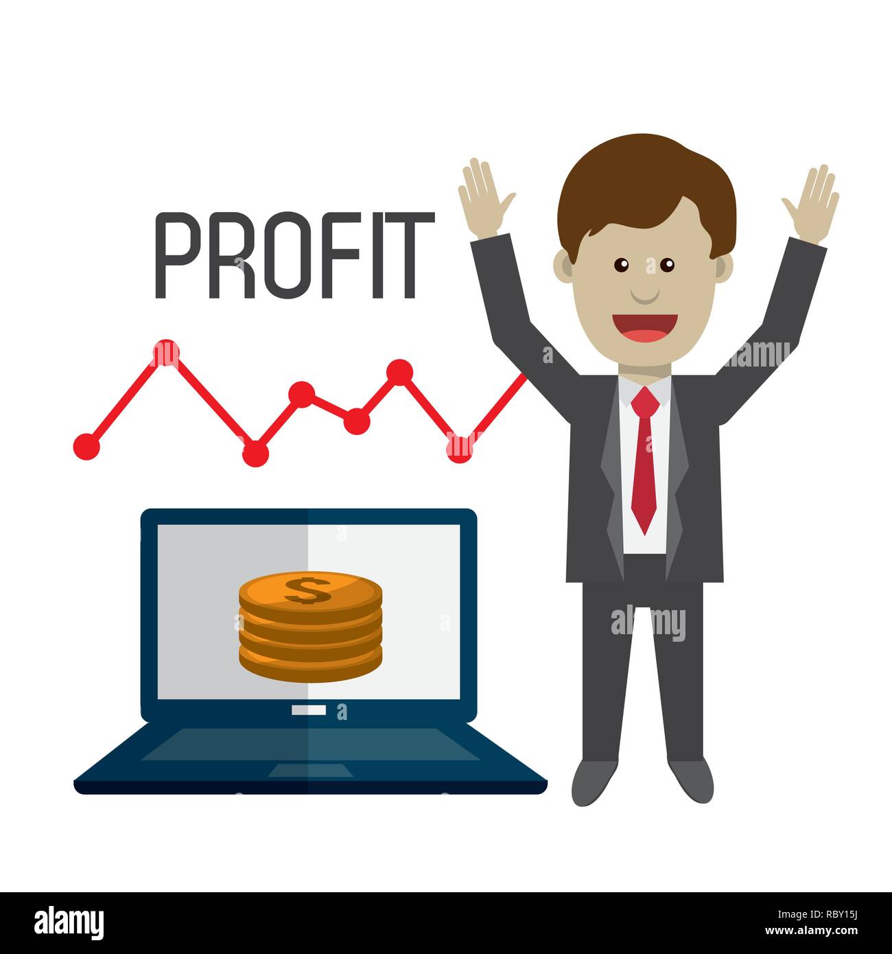 Profit graphics, vector illustration Stock Vector Image & Art - Alamy