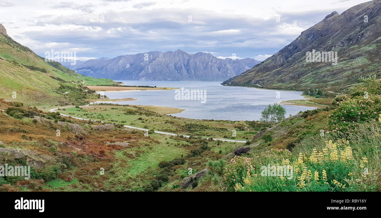 Lake Hawea, New Zealand, South Island, NZ Stock Photo - Alamy