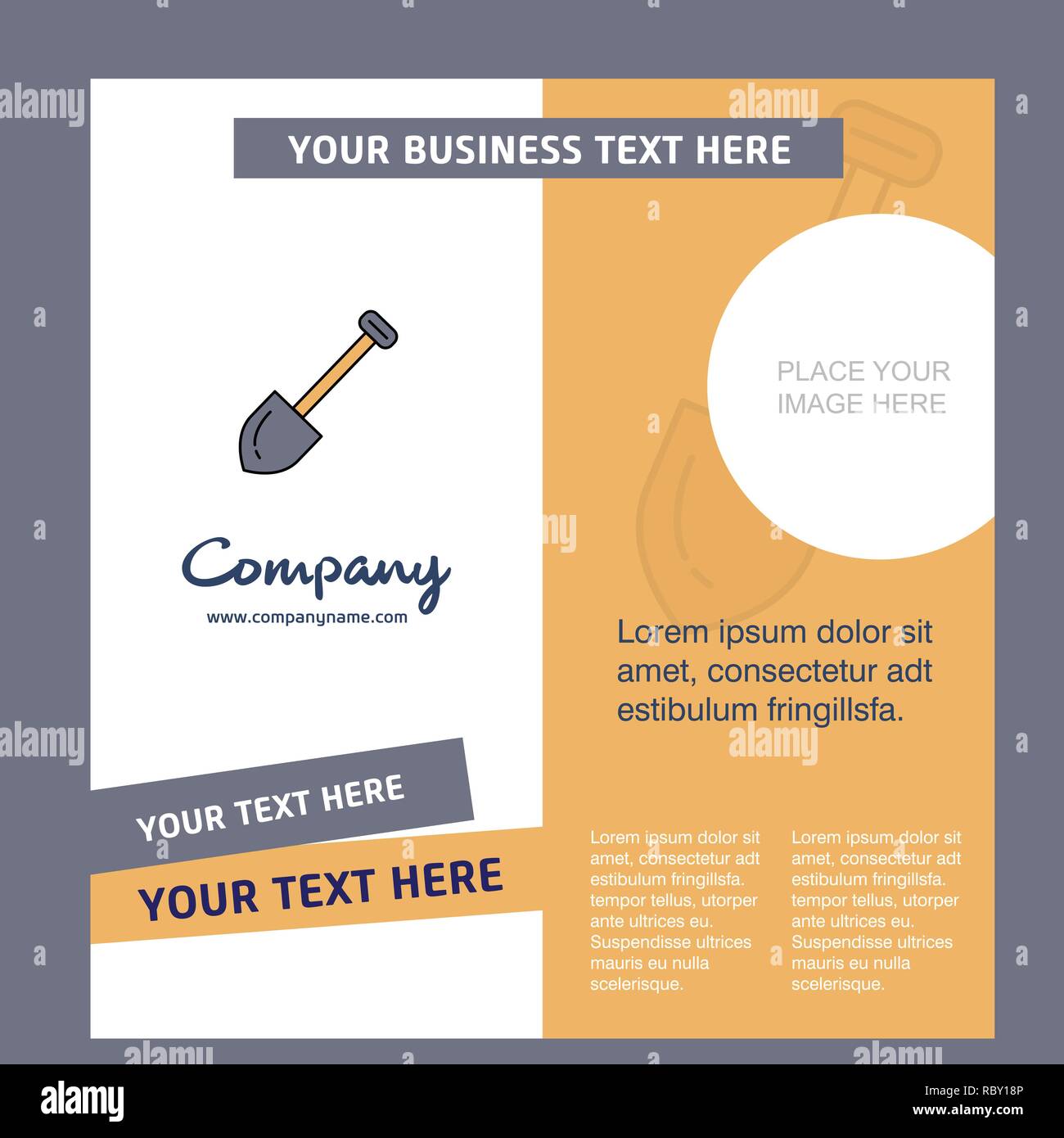 Spade Company Brochure Template. Vector Busienss Template Stock Vector ...