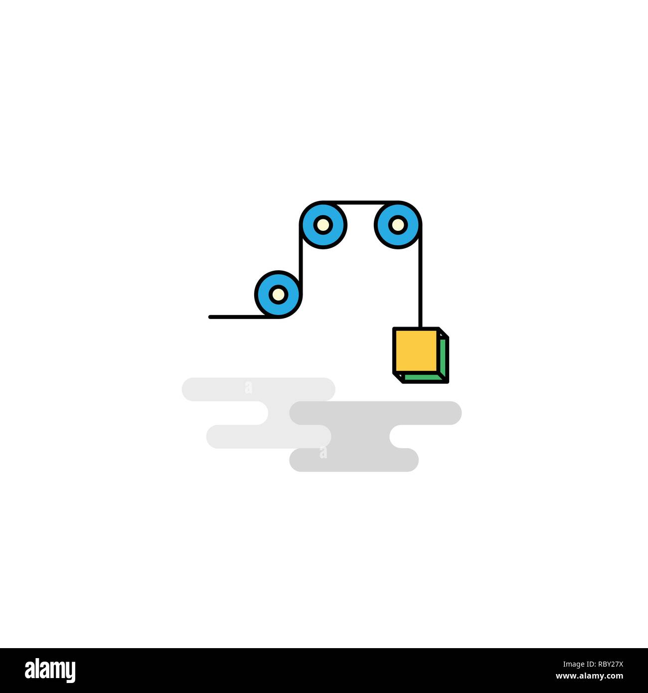 Simple machine pulley Stock Vector Images - Alamy