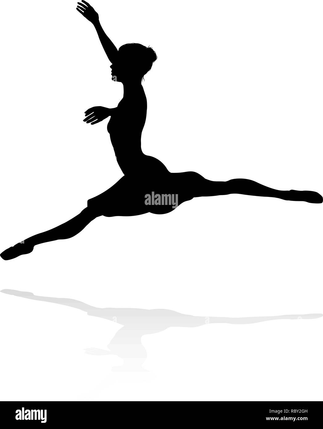 Ballet Dancer Dancing Silhouette Stock Vector Image & Art - Alamy