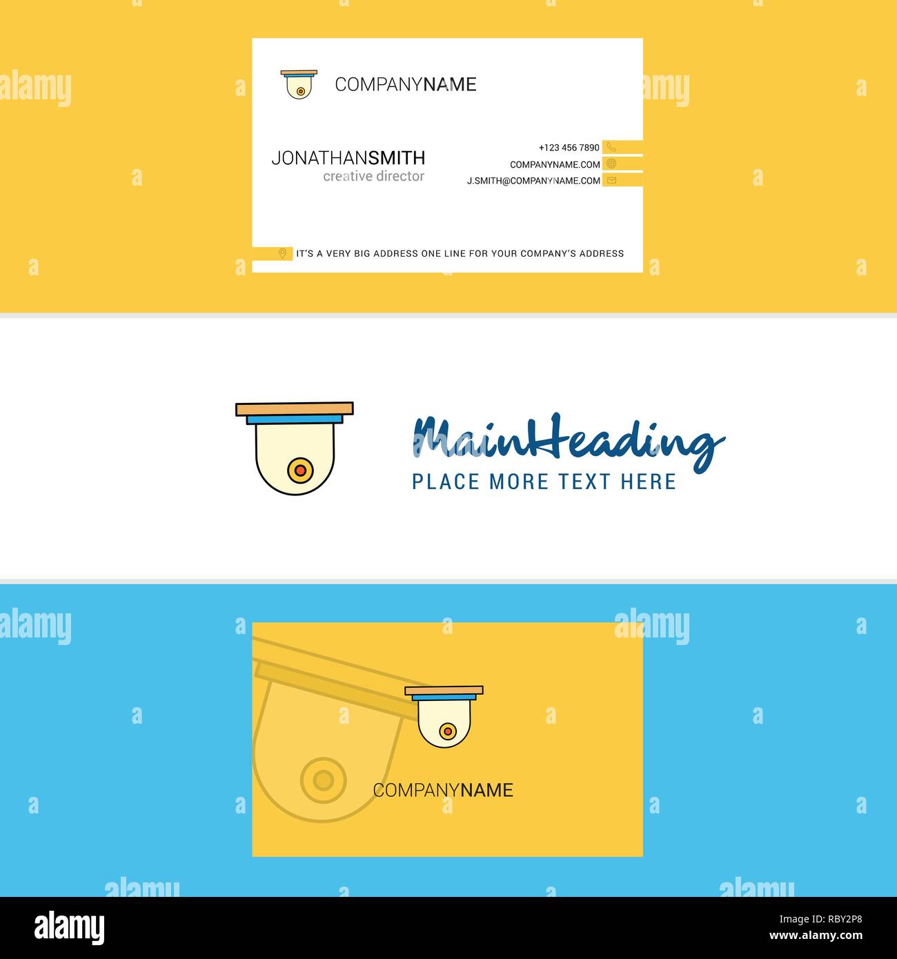 Beautiful Cctv Logo and business card. vertical Design Vector Stock ...