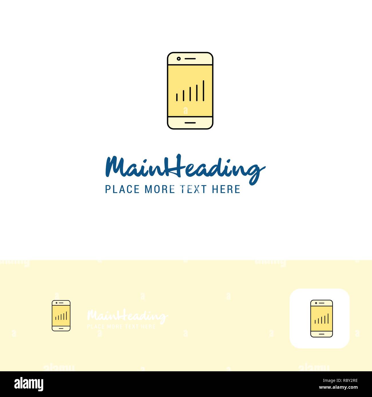 Creative Smartphone Logo Design. Flat color Logo place for Tagline ...