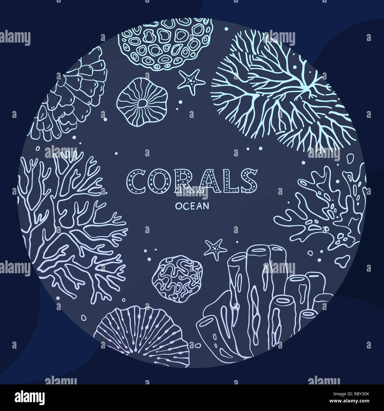 Coral underwater marine Stock Vector Images - Alamy