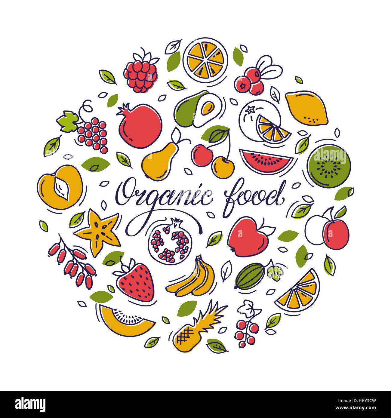 Fresh market illustration Cut Out Stock Images & Pictures - Alamy