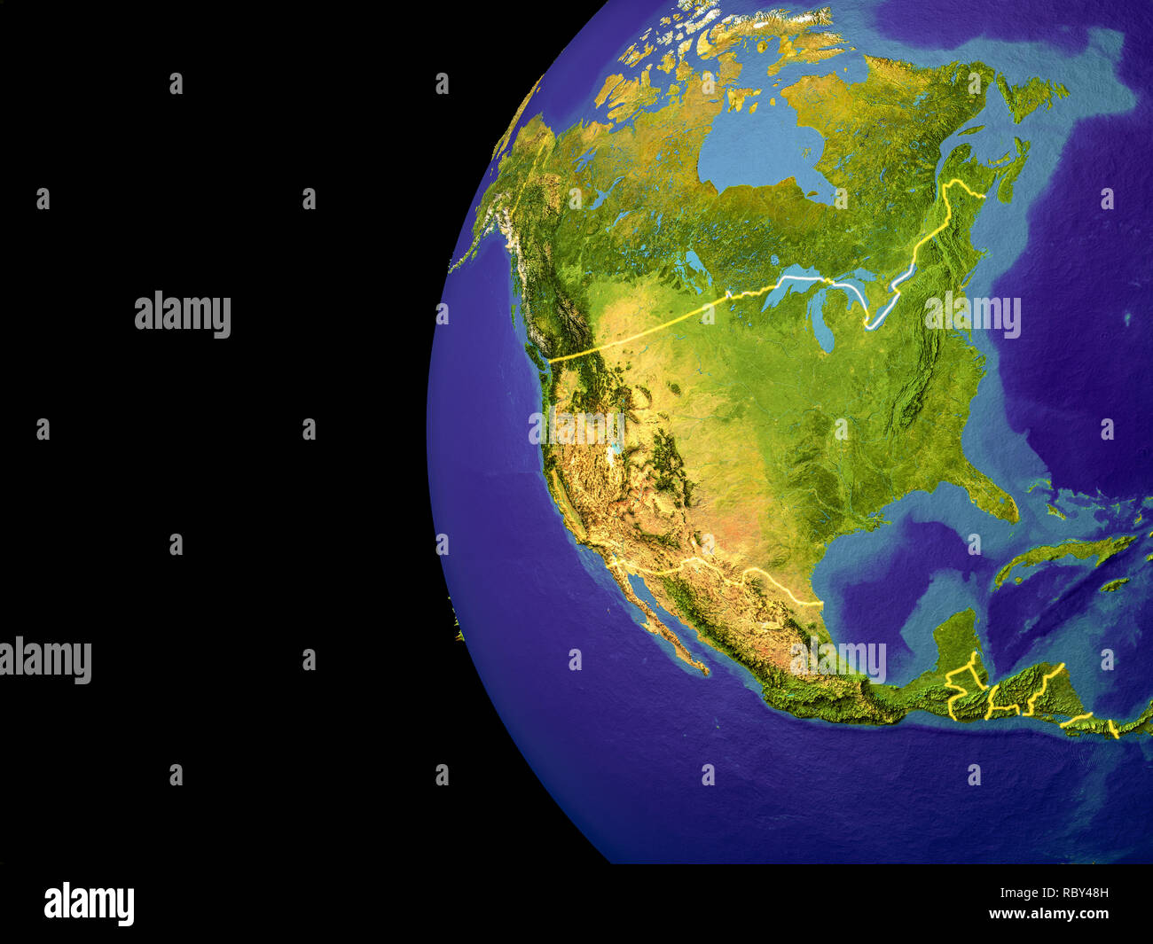 World map country satellite hi-res stock photography and images - Alamy