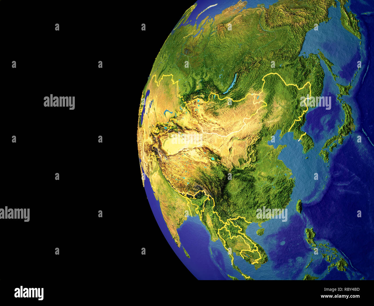 World map country satellite hi-res stock photography and images - Alamy