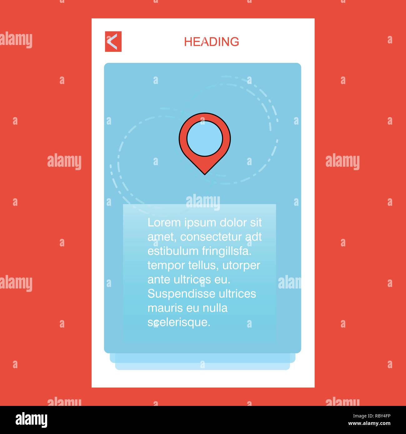 Map navigation mobile vertical banner design design. Vector Stock ...