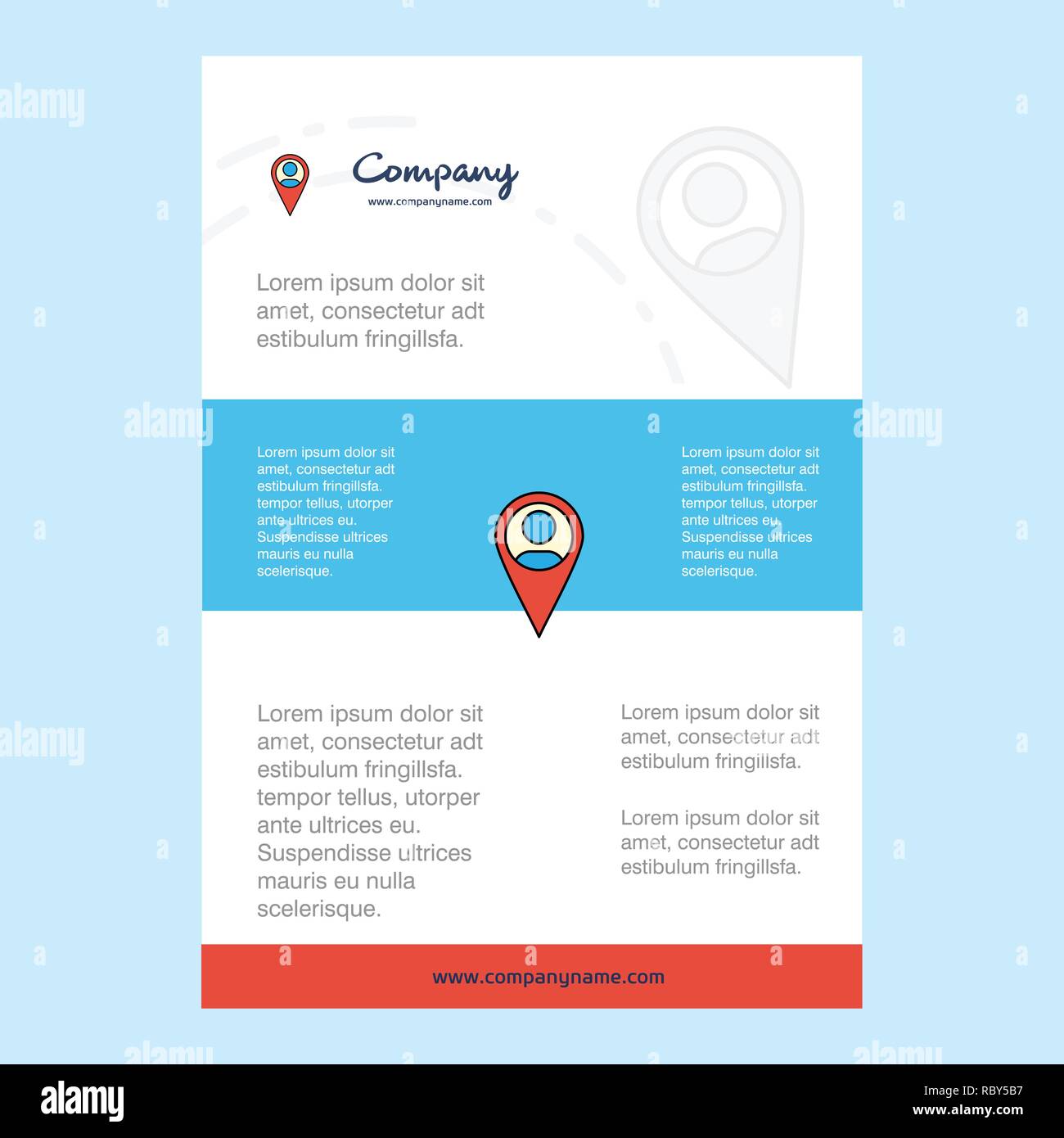 Template layout for Map navigation comany profile ,annual report ...