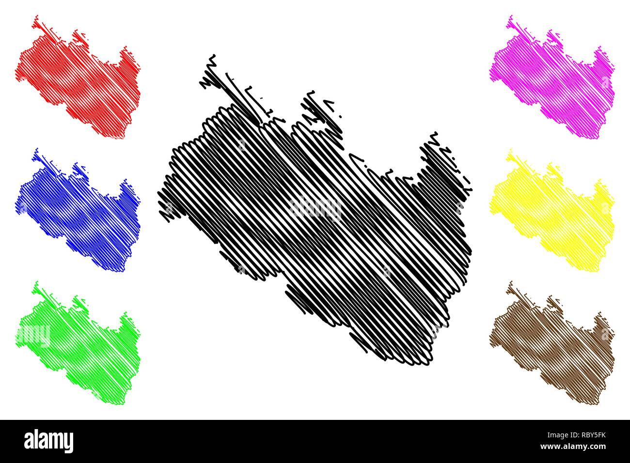 Rangpur Division (Administrative Divisions of Bangladesh) map vector ...
