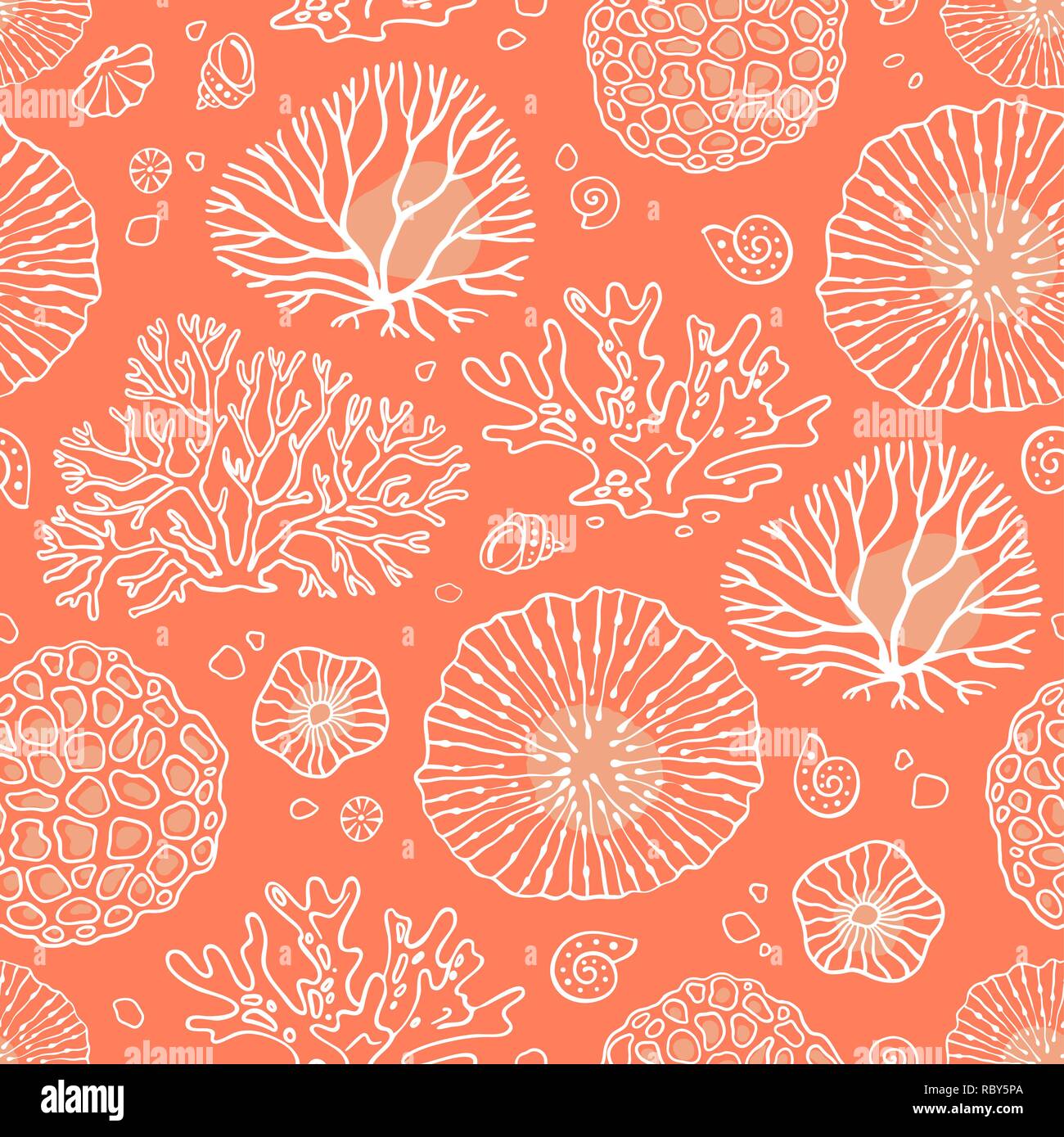 Seamless pattern vector with corals Stock Vector Image & Art - Alamy