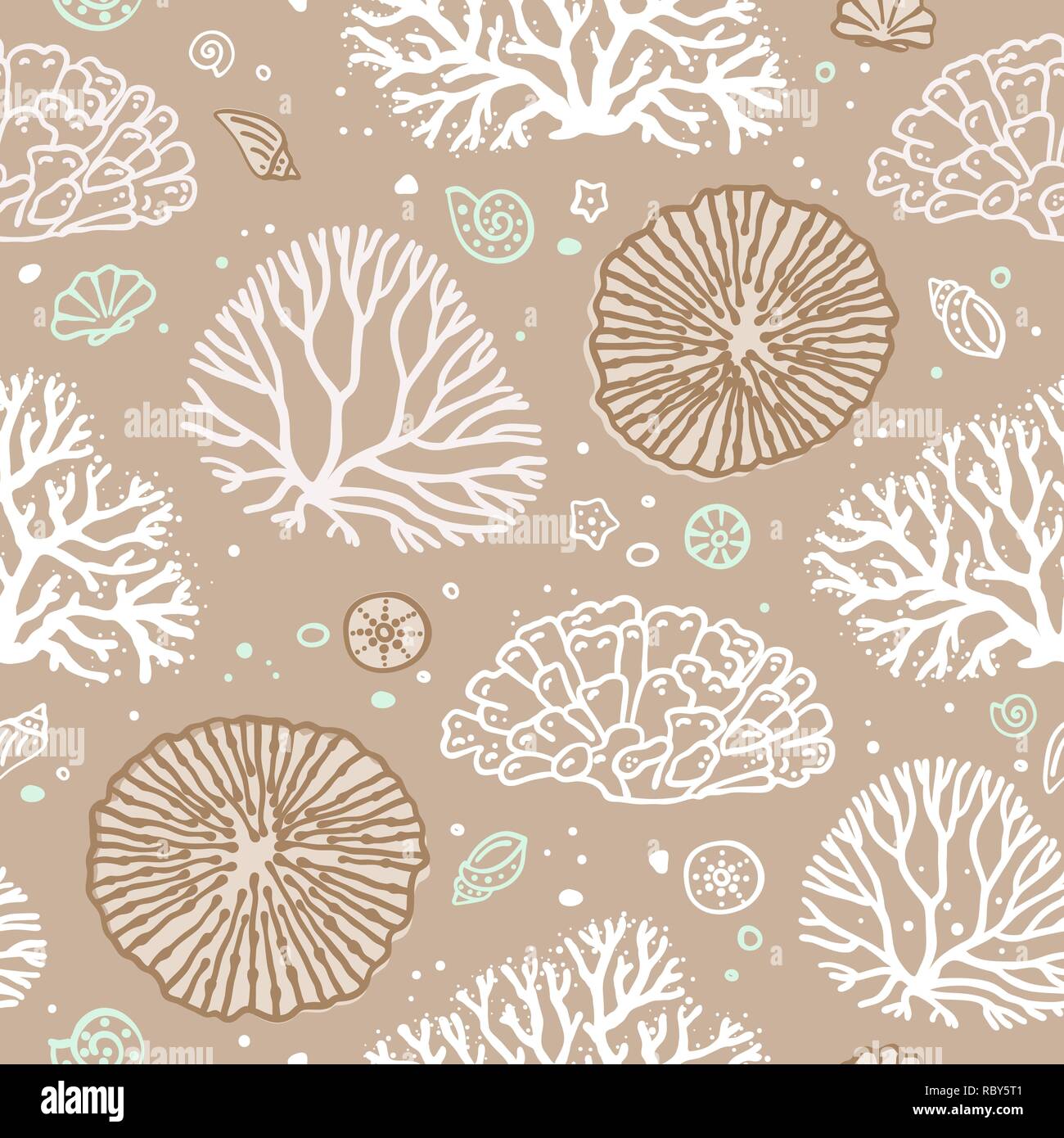 Seamless pattern vector with corals Stock Vector Image & Art - Alamy