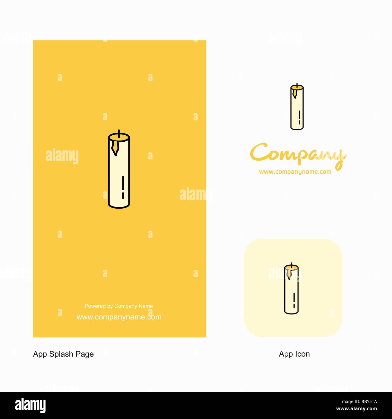 Candle Company Logo App Icon and Splash Page Design. Creative Business ...