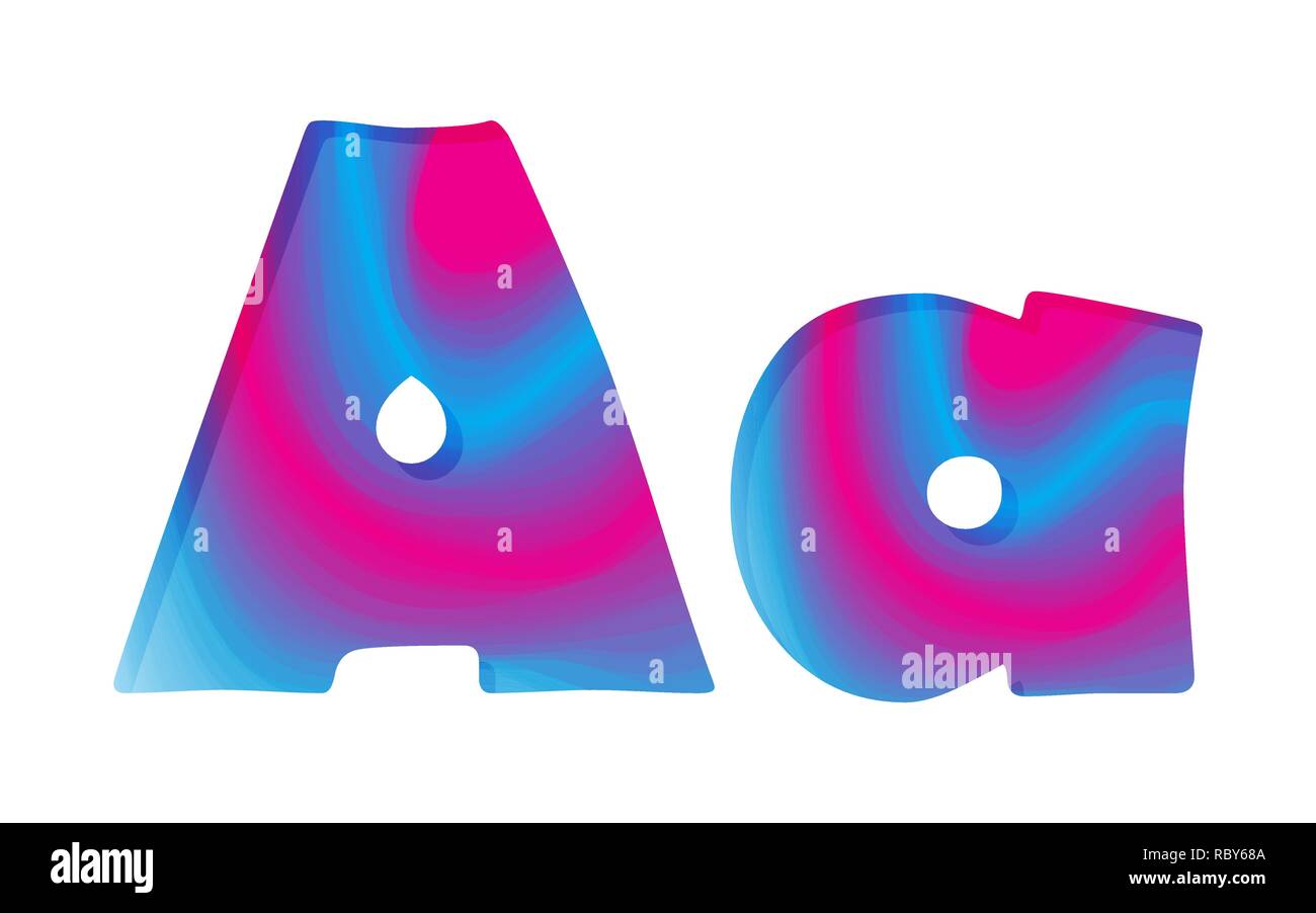 Abstract colorful letter A. Vector illustration. Creative letter A ...