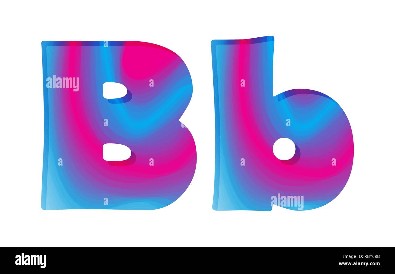 Abstract colorful letter B. Vector illustration. Creative letter B ...