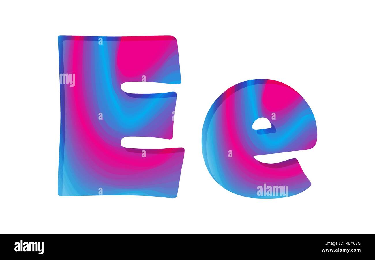 Abstract colorful letter E. Vector illustration. Creative letter E ...