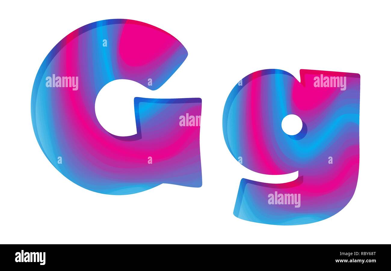 Abstract colorful letter G. Vector illustration. Creative letter G ...