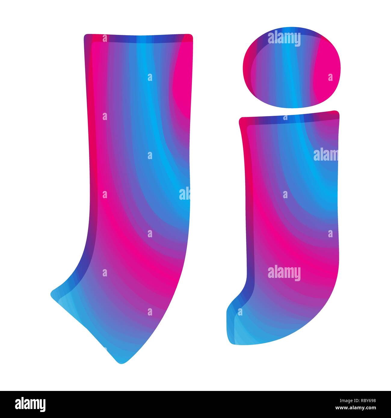 Abstract colorful letter J. Vector illustration. Creative letter J ...